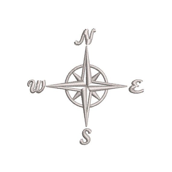 Compass Rose Embroidery File Machine Embroidery File Dst - Etsy