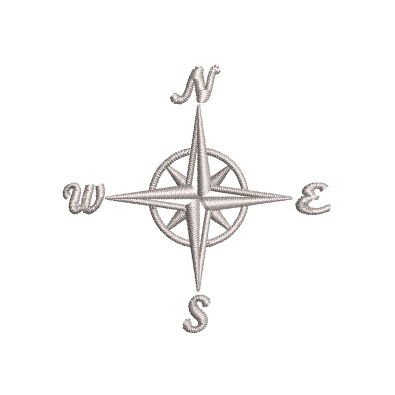 Compass Rose Embroidery File Machine Embroidery File, Dst, Pes, Exp ...