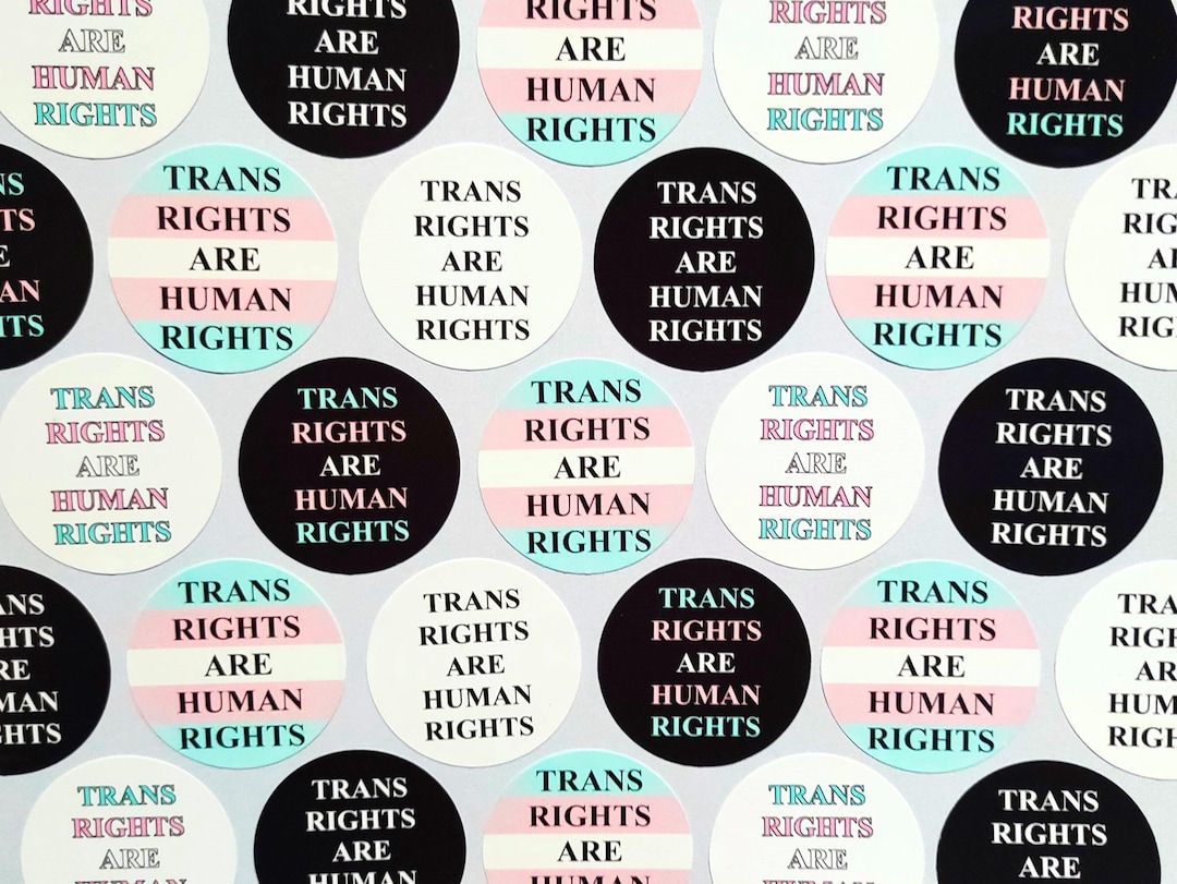 1.5in Circle Sticker - LGBTQ+ Handmade Trans Rights Vinyl Stickers - Etsy