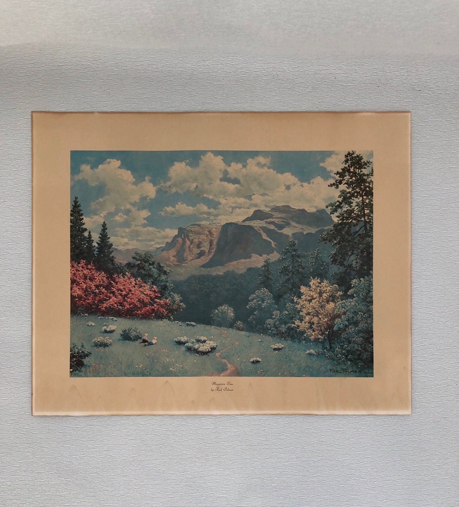 Original Rod Palmer Litho Mid-Century Mountain View 16 x 20 | Etsy
