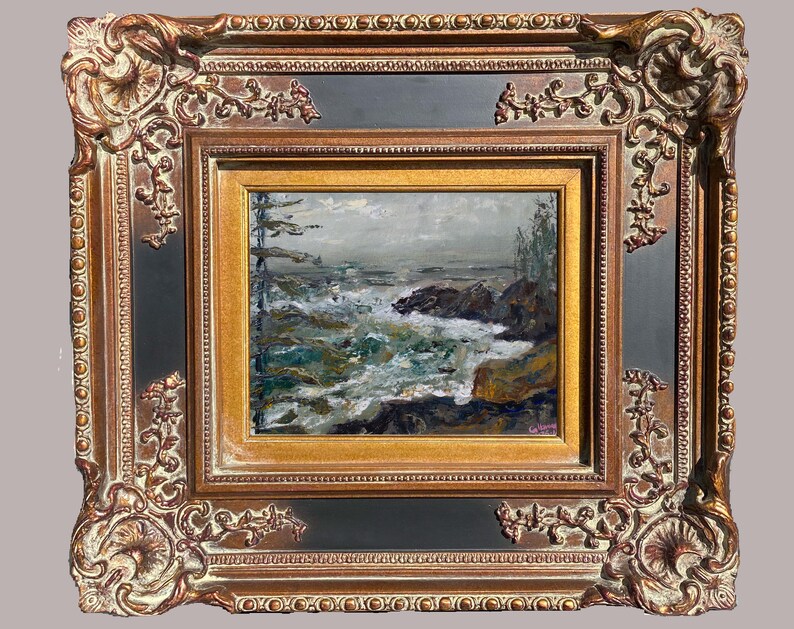 11"x14" Original Pleinair Oil Painting Oregon Coast - Depoe Bay After ...