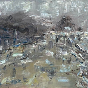 16"x20" Original Oil Painting Haystack Rock in a Storm Seascape - Etsy