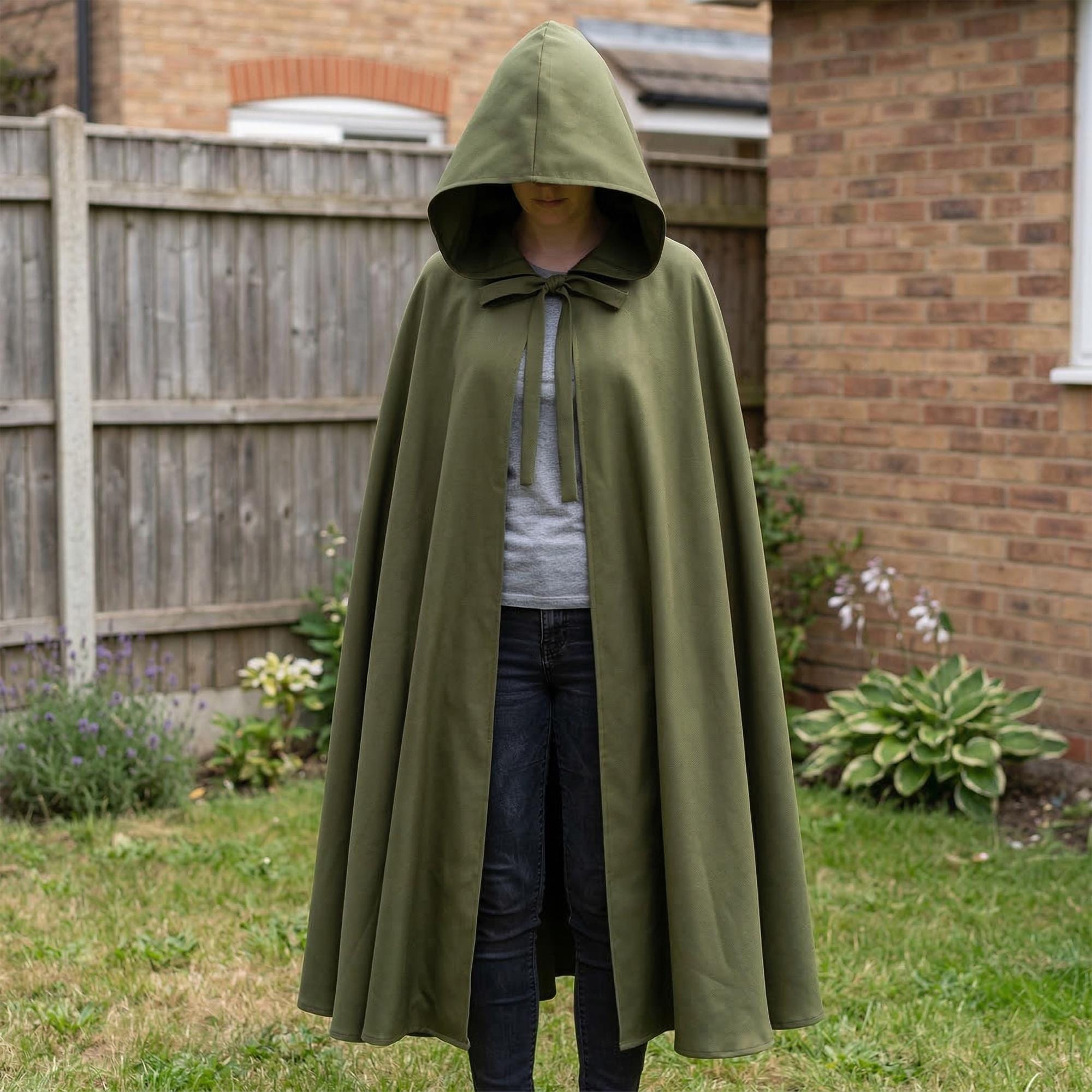 Medieval Hooded Cape Cloak, Renaissance Fantasy Cloak for Women, Elven ...