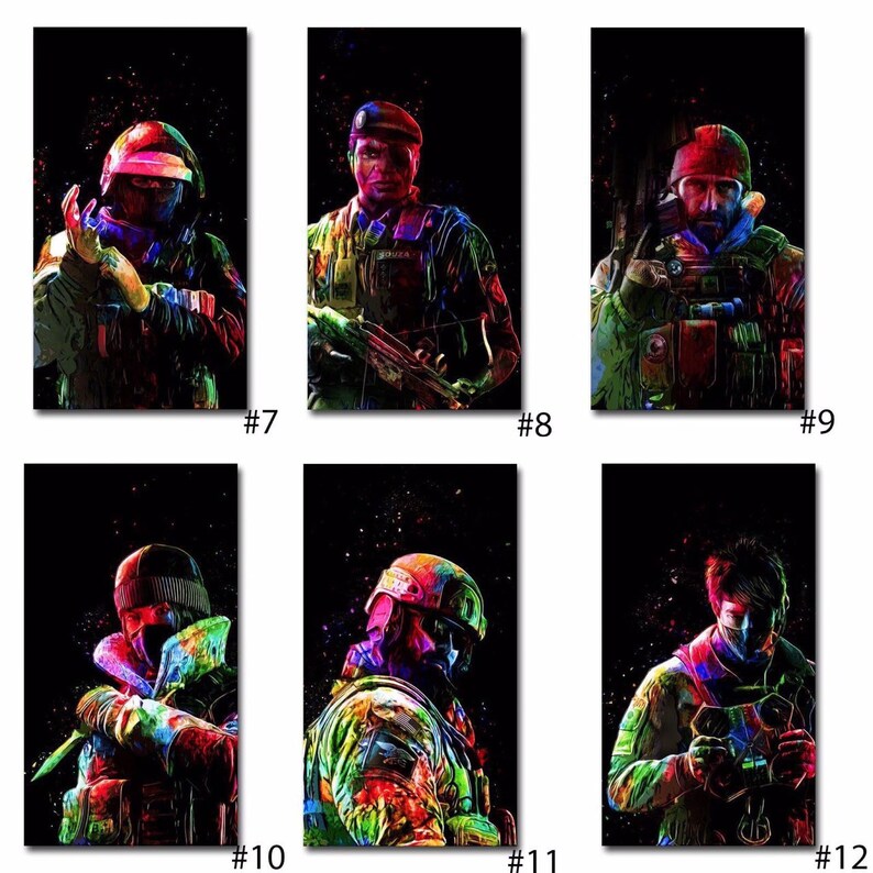 Rainbow Six Siege Poster R6 Print Video Game Poster Tom | Etsy