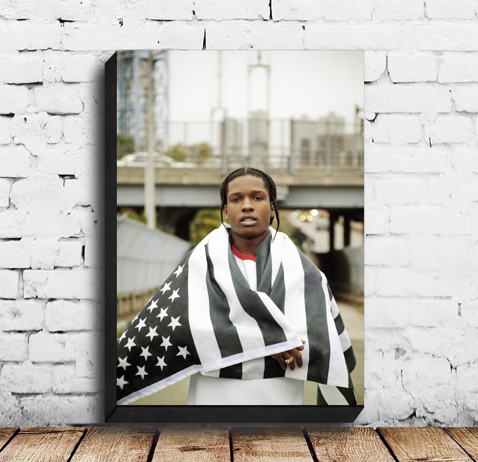 ASAP Rocky American Flag Poster ASAP Rocky Print Rapper Asap | Etsy