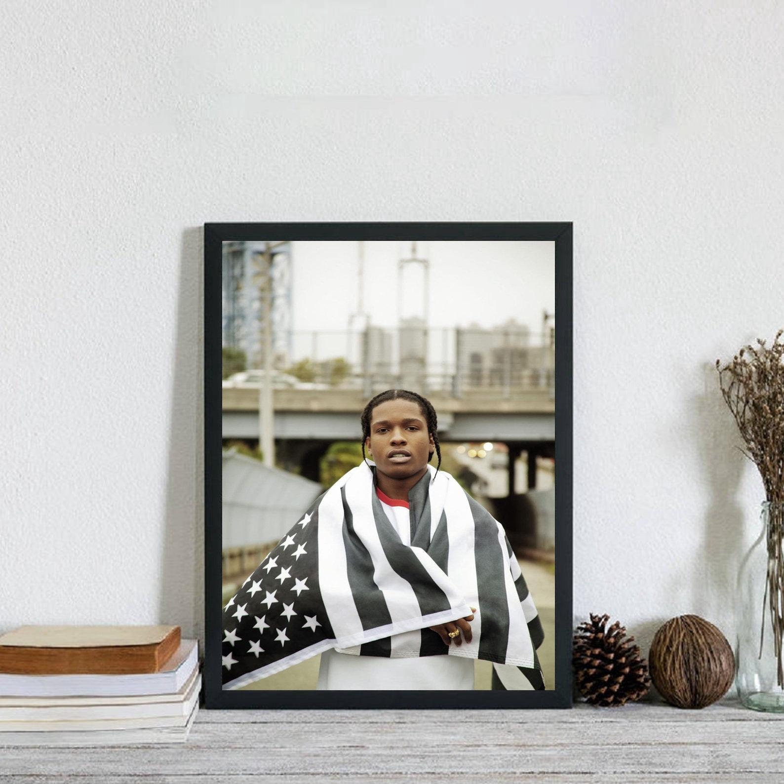 ASAP Rocky American Flag Poster ASAP Rocky Print Rapper Asap | Etsy
