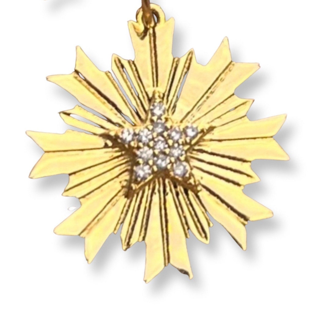 Celestial Radiance Star Pendant - Etsy