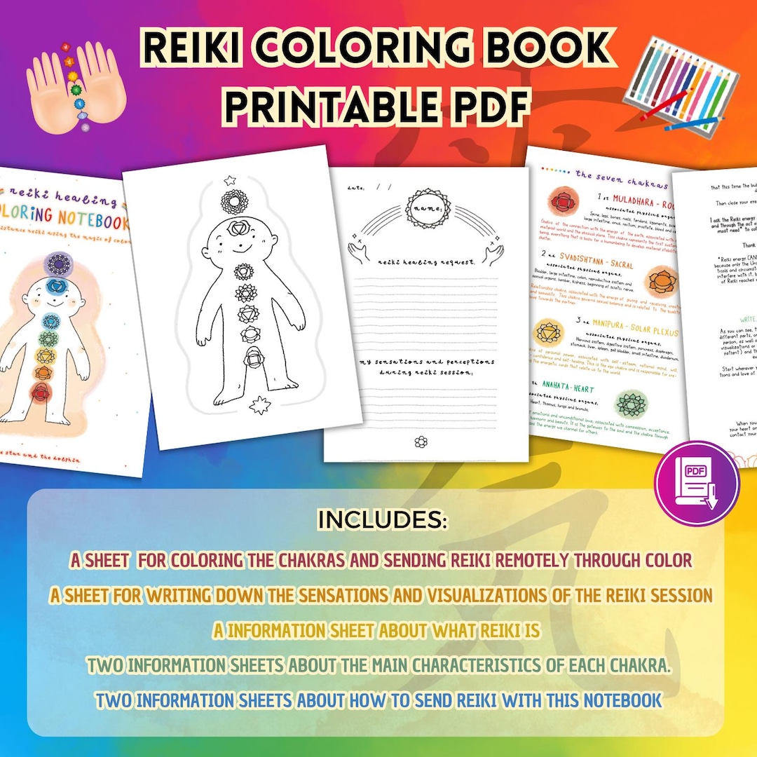 Reiki Healing Work Sheets, Reiki Printable PDF Templates, Reiki ...