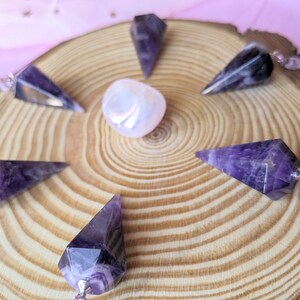 Amethyst Pendulum, Witches Pendulum, Hexagonal Pendulum, Divination ...