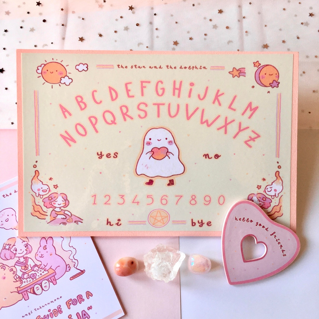 Kawaii Ouija Board, Spirit Board, Cute Ouija Board, Pink Ouija Board ...