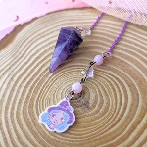 Amethyst Pendulum, Witches Pendulum, Hexagonal Pendulum, Divination ...