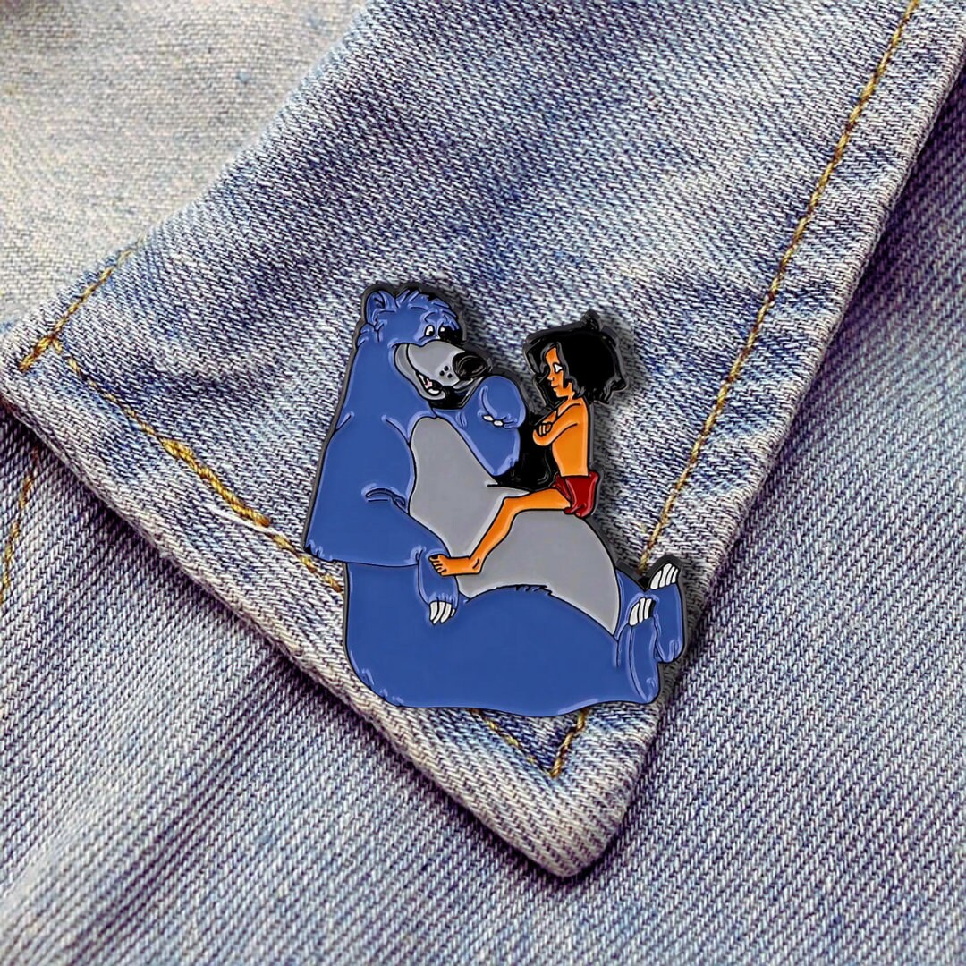 The Jungle Book Character Enamel Pin, Baloo And Mowgli Enamel Pin,Cute ...