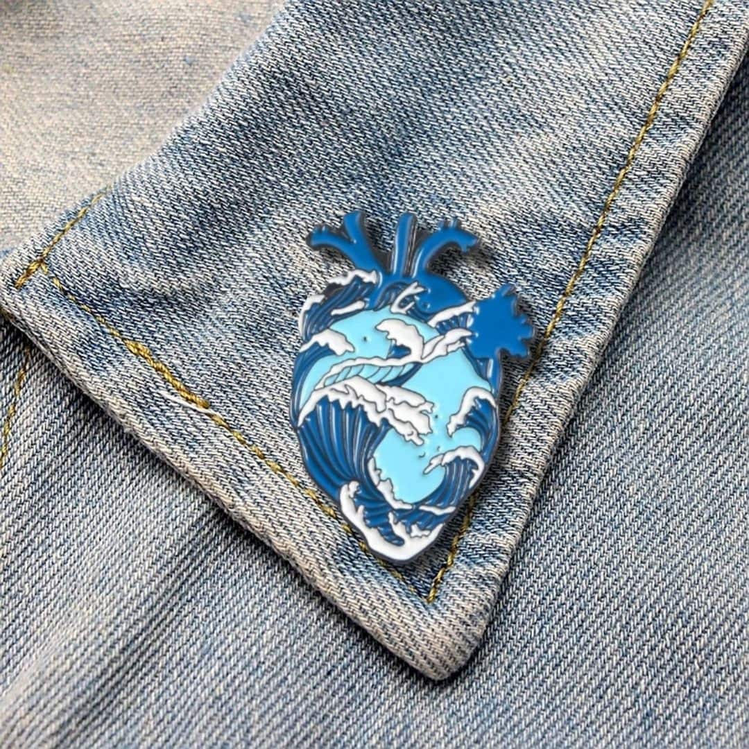 Organ Heart Enamel Pin , Weave Heart Brave Doctor Nurse Medicine , Cute ...