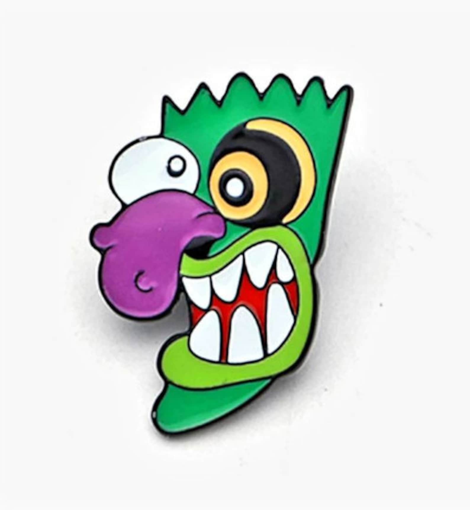 Courage the Cowardly Dog Mask Enamel Lapel Pin , Cartoon Enamel Pin ...