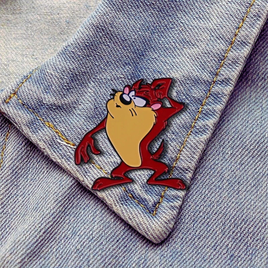 The Tasmanian Devil Cartoon Enamel Pin Character Old - Etsy