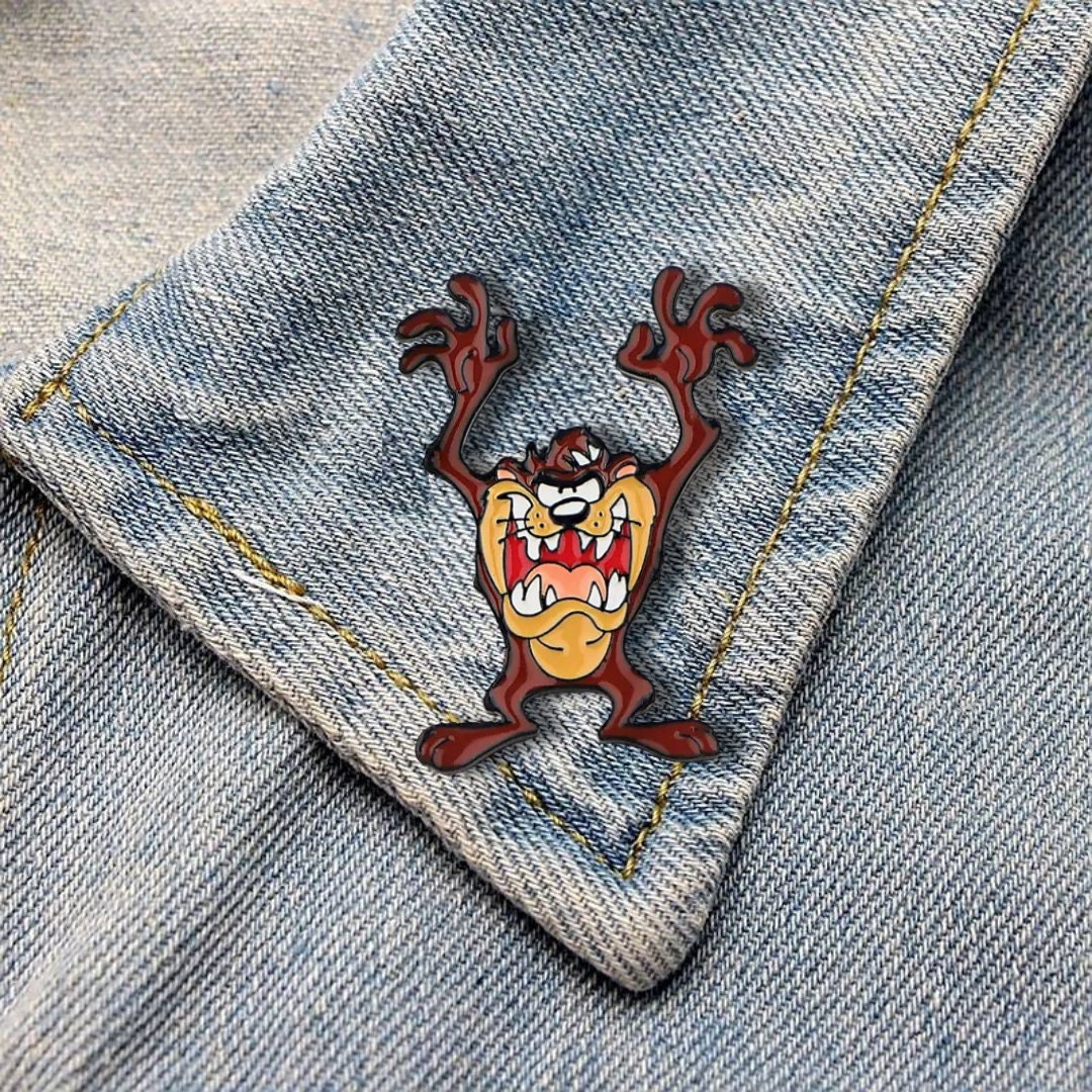 The Tasmanian Devil Cartoon Enamel Pin Character Old - Etsy