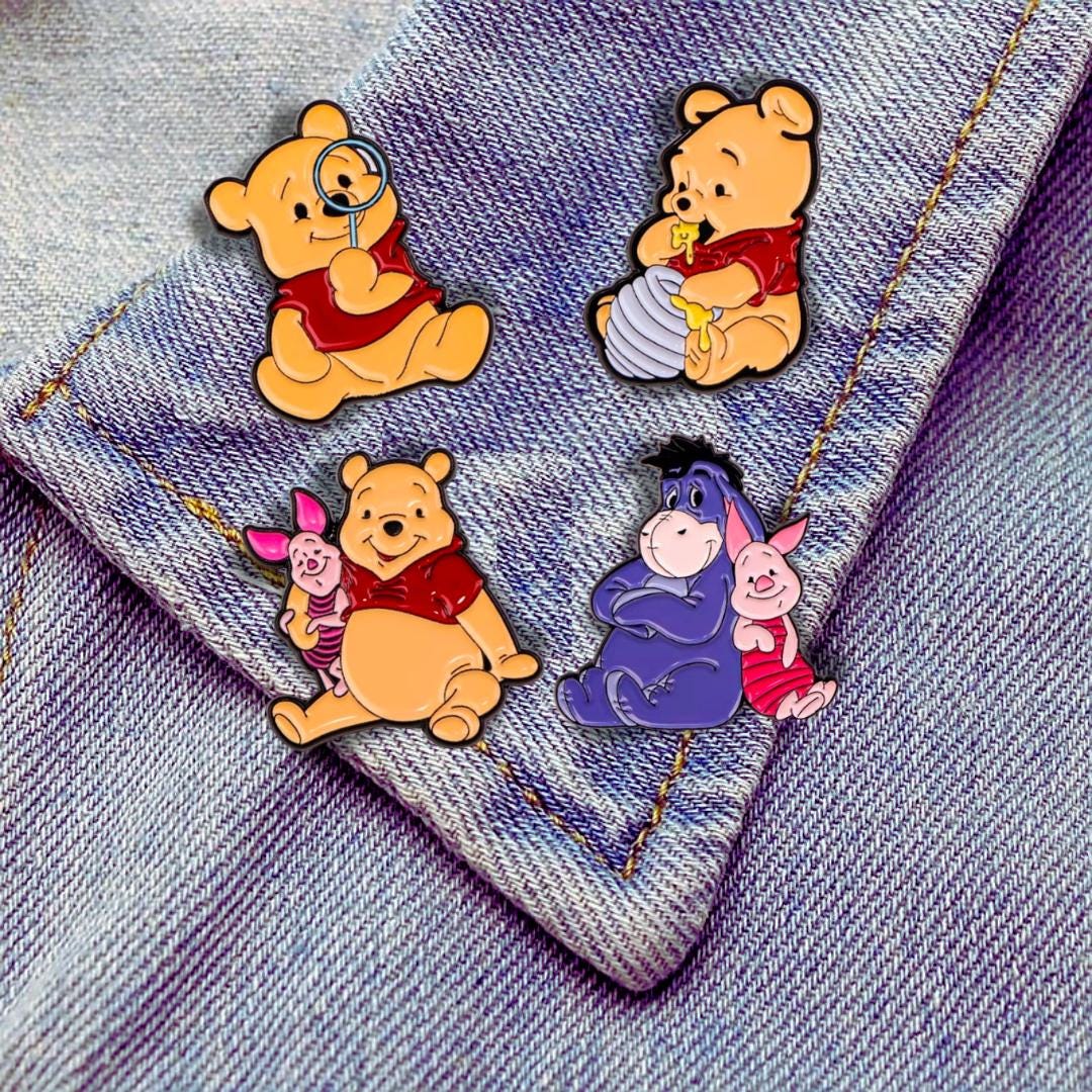 Baby Winnie the Pooh Characters Enamel Pin, Custom Enamel Pin, Cute ...