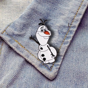 Olaf Frozen Snowman Character Custom Enamel Pin,cute Enamel Pin,bag ...
