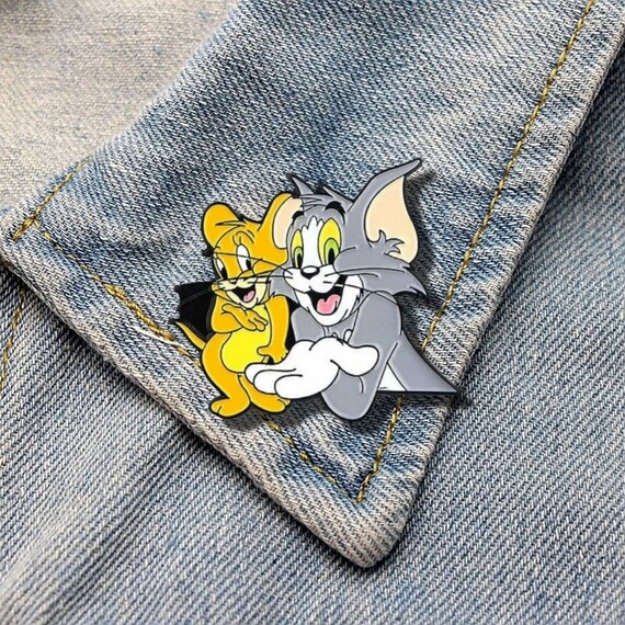 Tom and Jerry Cartoon Jerry Character Enamel Metal Logo Pin Jewelry ...