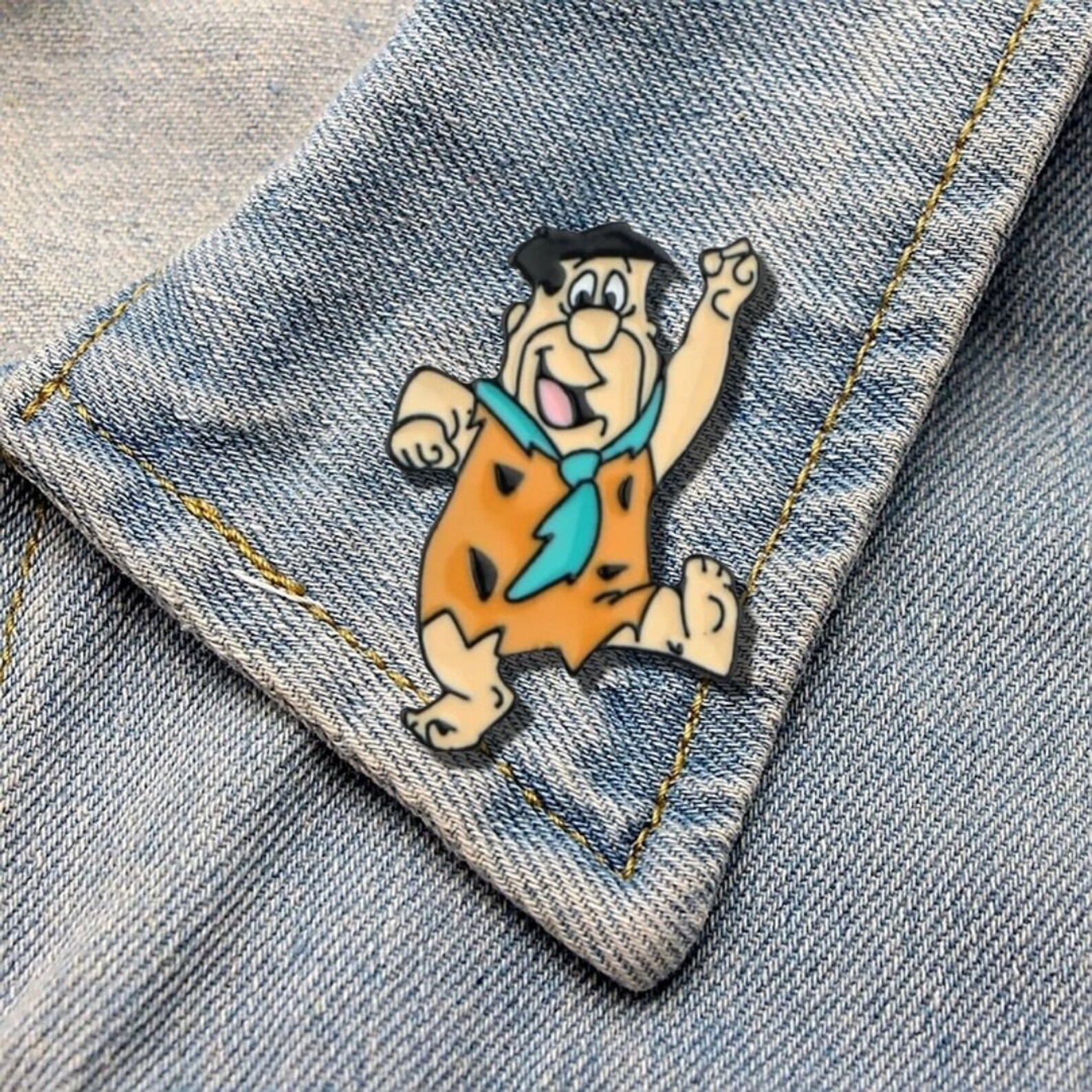 The Flinstones Cartoon Characters Enamel Pin / Fred Flinstone Pin ...