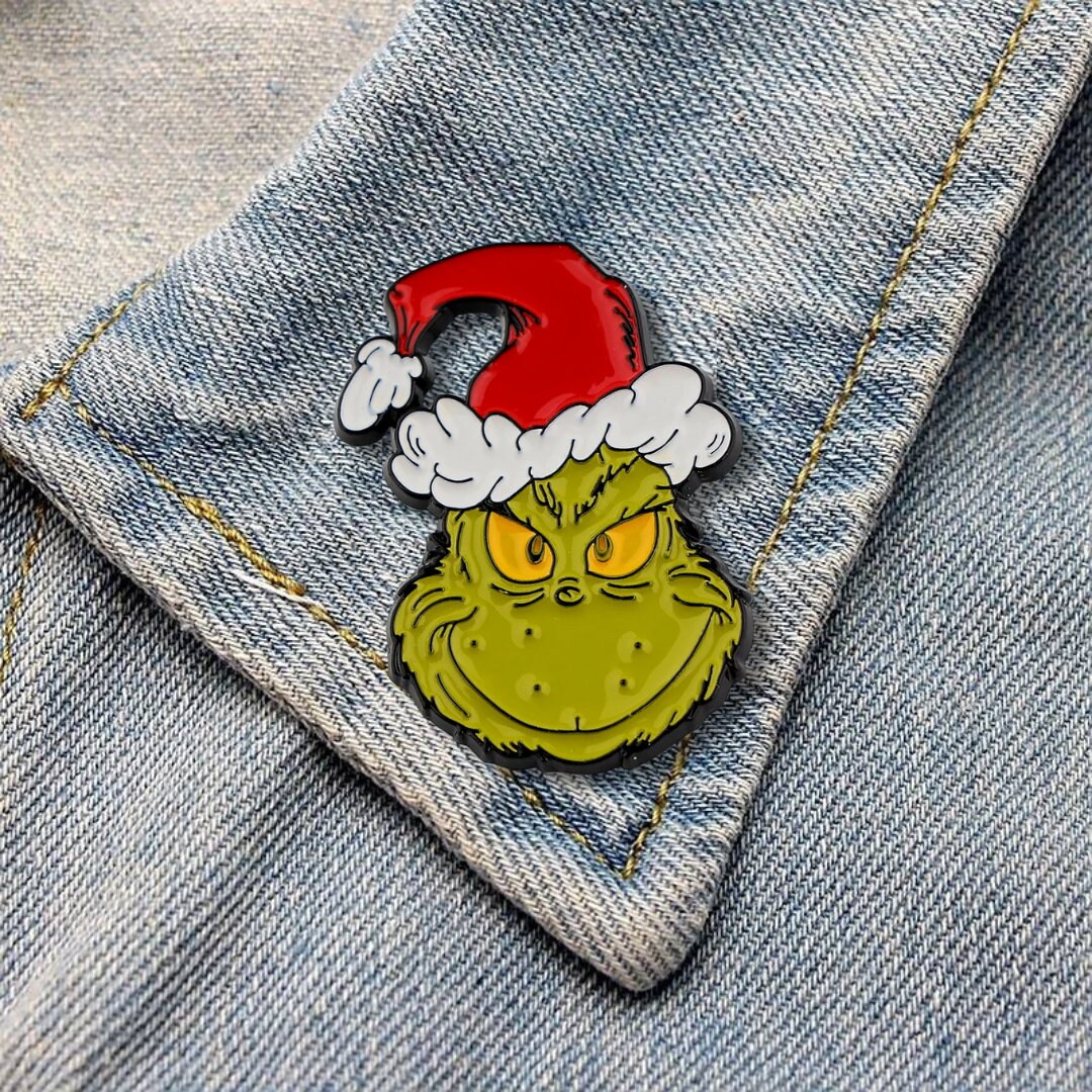 Grinch Cartoon Character Custom Enamel Pin,cute Enamel Pin,bag Pins,hat ...