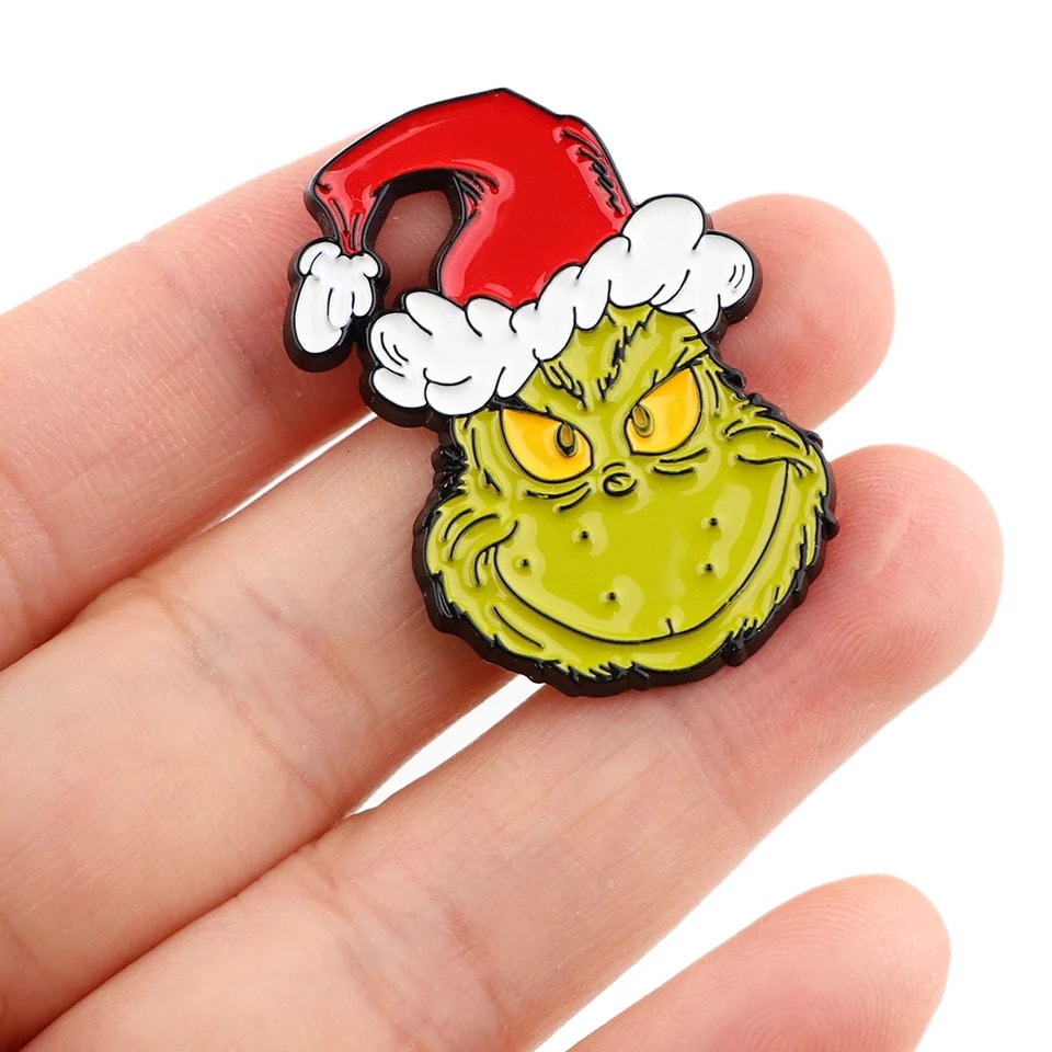 Grinch Cartoon Character Custom Enamel Pin,cute Enamel Pin,bag Pins,hat ...