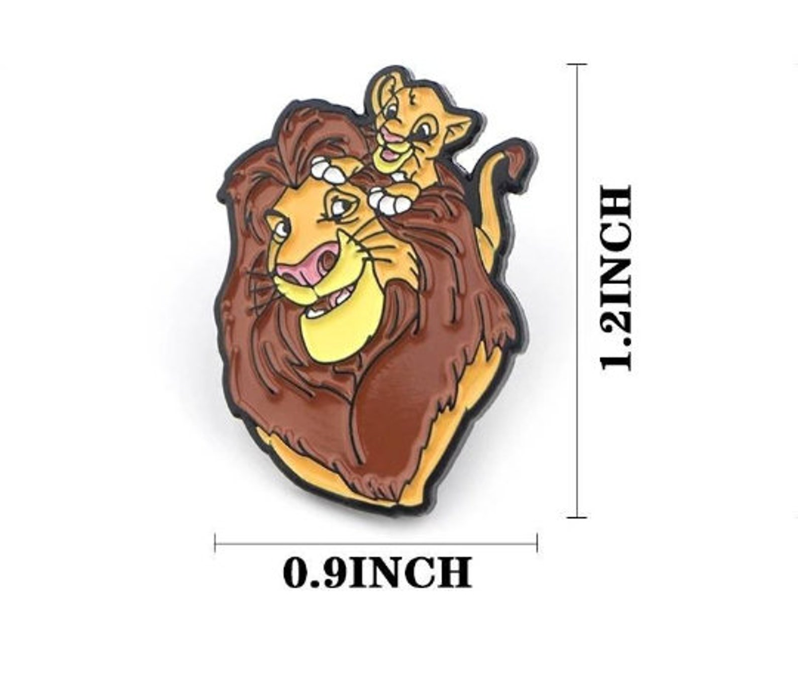 The Lion King Mufasa and Simba Character Enamel Pin,hard Enamel Pin ...