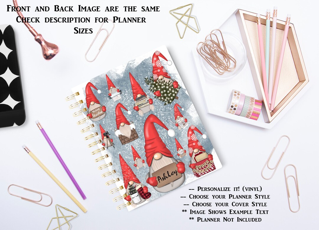 Christmas Gnome Planner Cover Set, Happy Planner, Dashboard for Happy ...