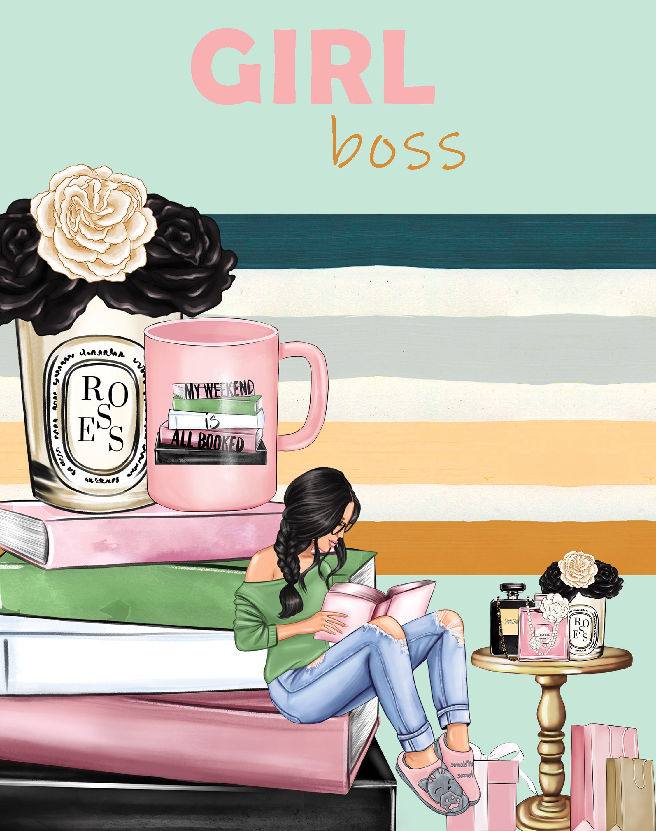 Bookworm Cover for Happy Planner Planner Dashboards Girl - Etsy