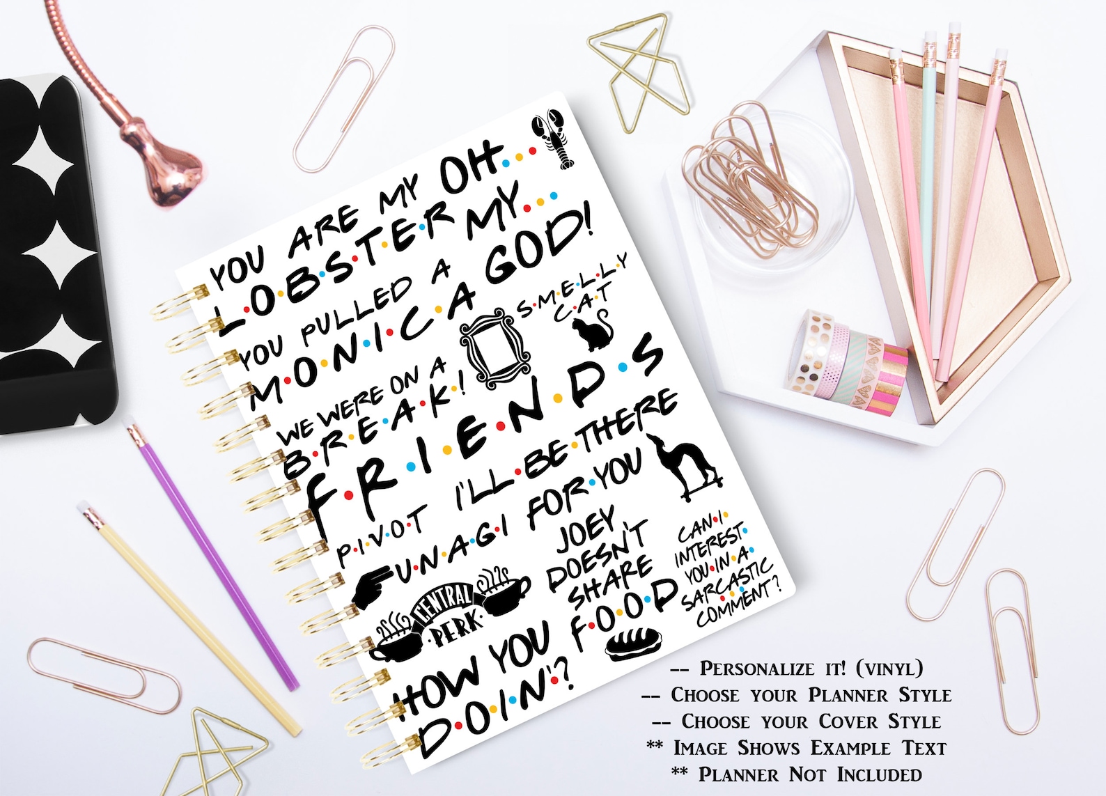 Friends TV Show Planner Cover Set/dashboard: Personalized, Custom for ...