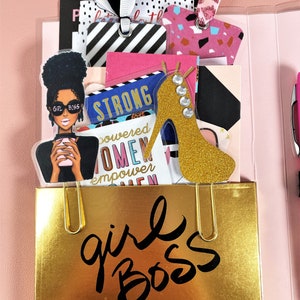 Girl Boss Clipart, Girl Boss Ephemera, Stationary Gift, Scrapbook ...