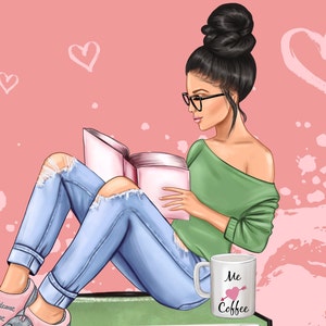 Bookworm Planner Cover, Coffee and Books, Dashboard, Inserts, Happy ...