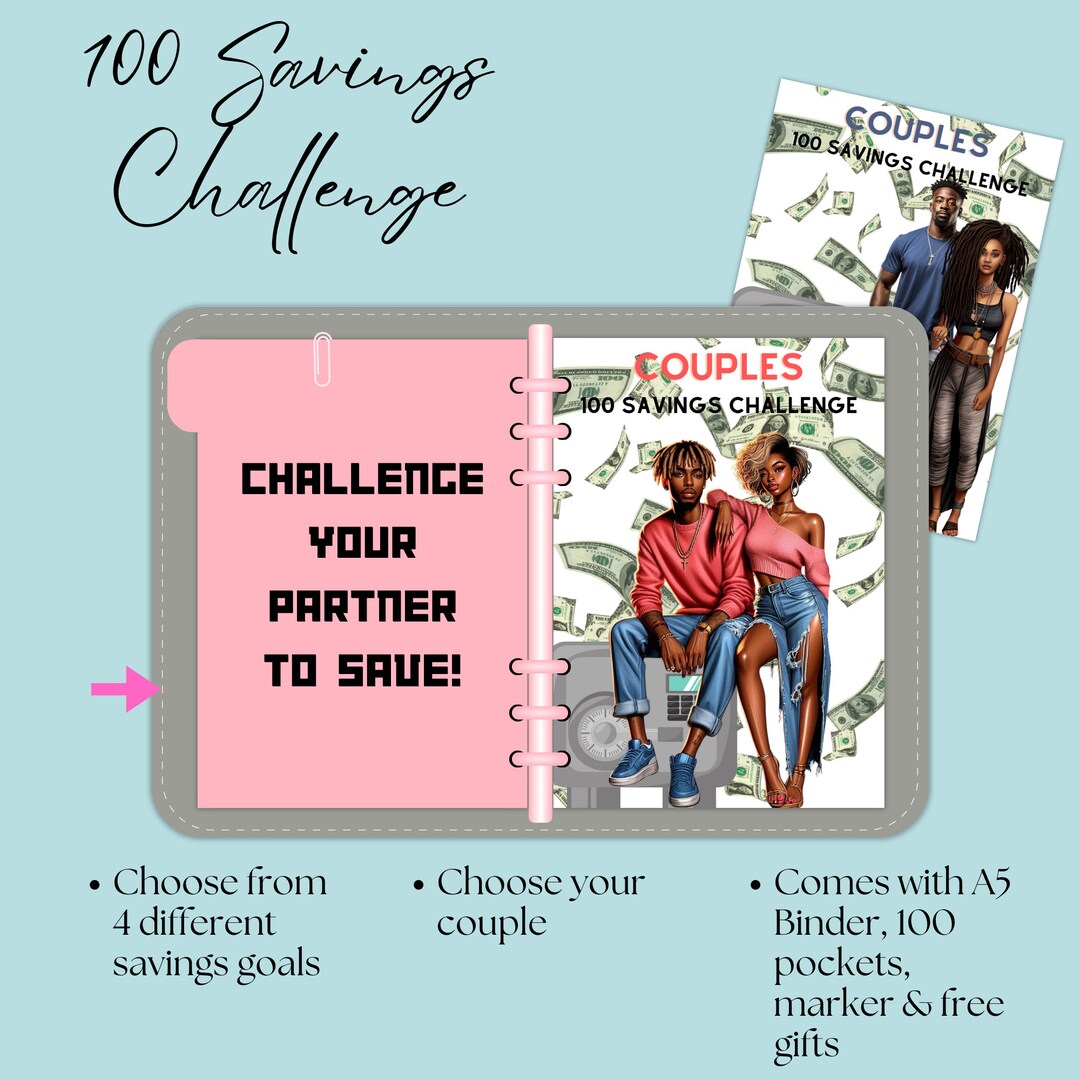 100 Couples Savings Challenge Binder, Budget Book, Sinking Funds ...