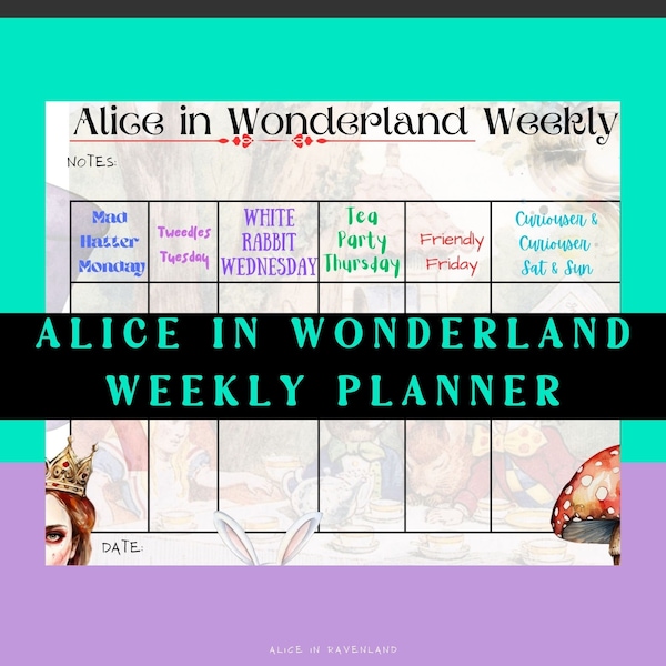 Alice in Wonderland Printable - Etsy