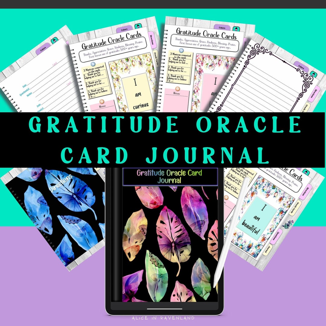 Oracle Cards, Oracle Card Journal, Gratitude Cards, Oracle Cards ...