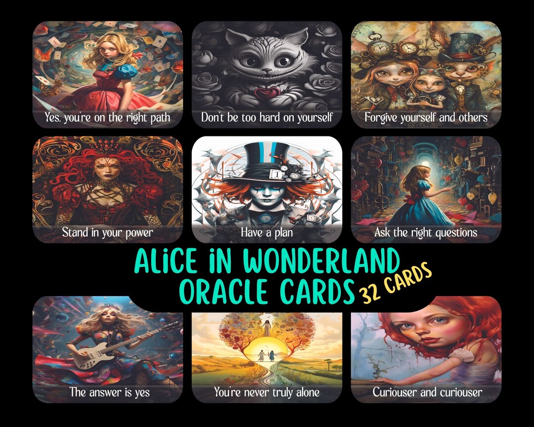 Alice in Wonderland Oracle Deck, Alice in Wonderland Oracle Cards ...