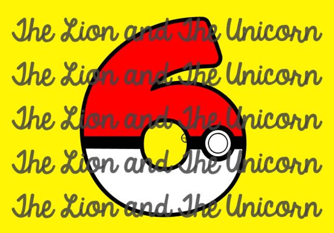 Pokeball Pokemon Number 6 ONLY Alpha SVG Format Only | Etsy