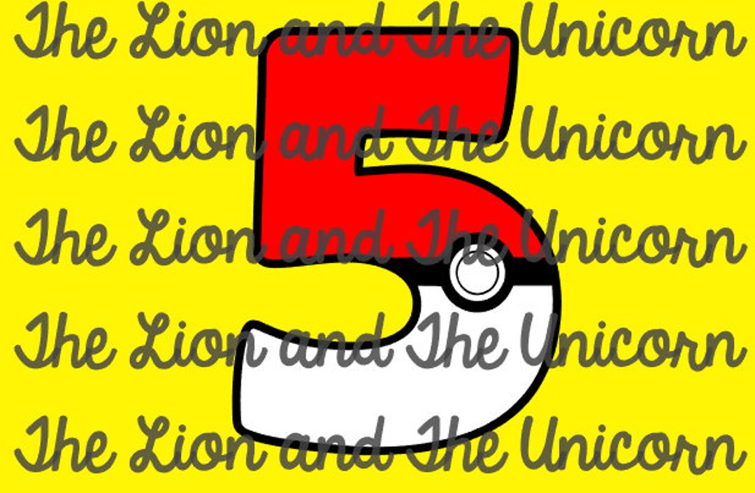 Pokeball Pokemon Number 5 ONLY Alpha SVG Format Only - Etsy