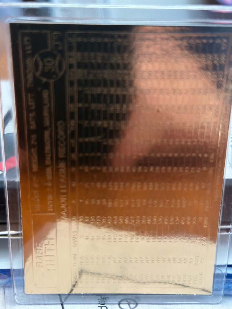 Gold Foil Babe Ruth Collectible Baseball Card - Etsy