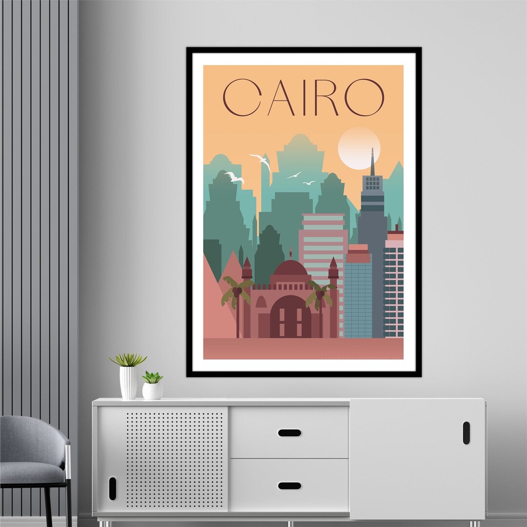 Kairo Wand Kunst Reise Poster Druck Zeitgenössisch Modern - Etsy.de