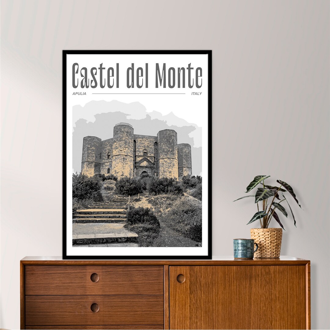 Castel Del Monte Vintage Gothic Style Travel Poster Wall Art - Etsy