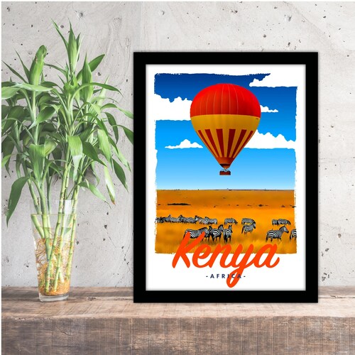 Africa Vintage Travel Poster Kenya Tanzania Travel - Etsy