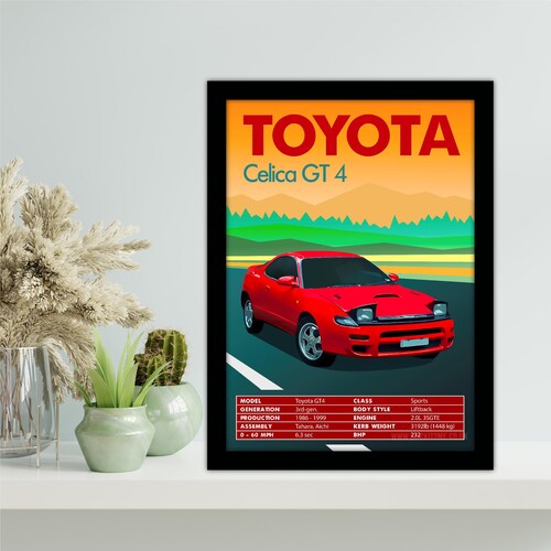 Toyota Celica Evolution Poster - Etsy