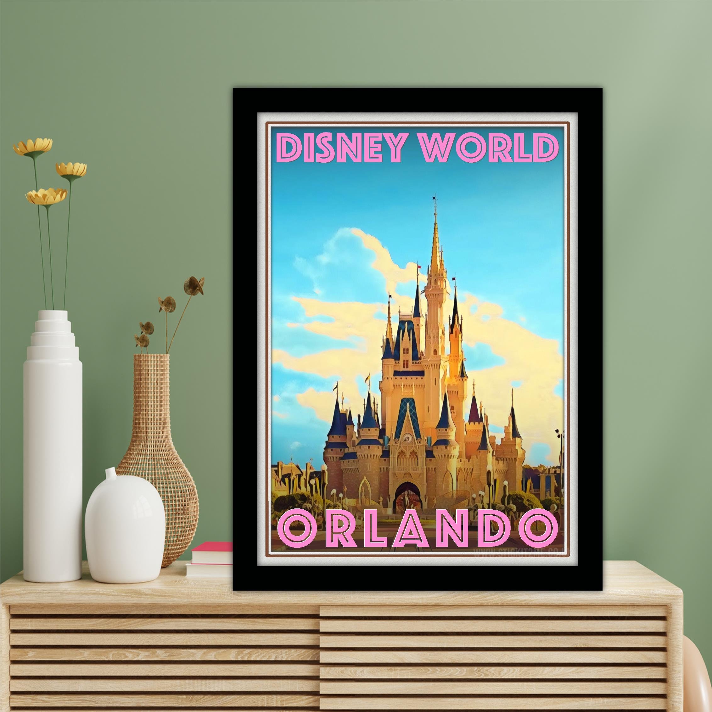 Art & Collectibles home Digital printable blue and green poster Florida ...
