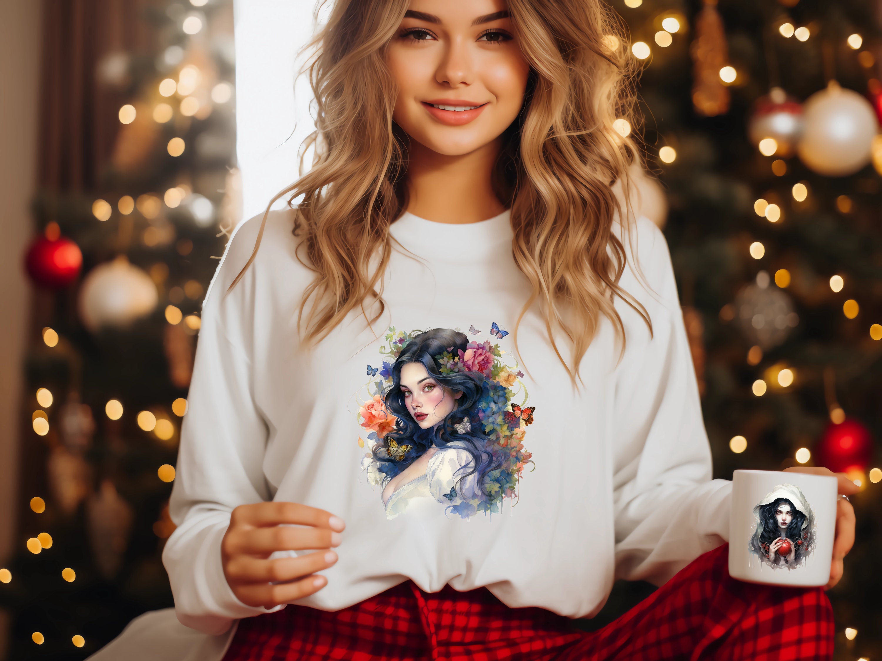 Snow White Watercolor Clipart, Digital Clipart Bundle, Fairy Tale Snow ...