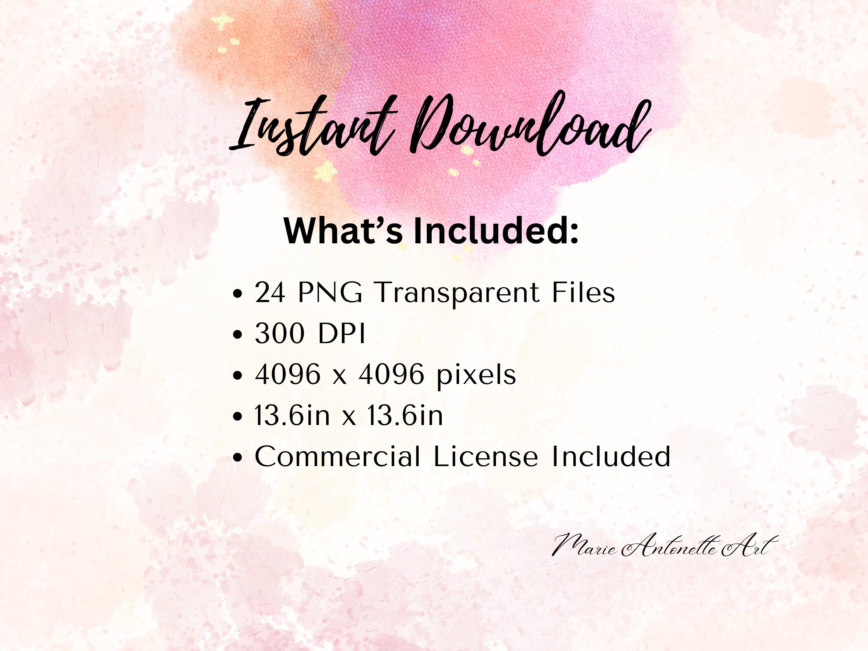 The Little Mermaid Watercolor Clipart, Digital Clipart Bundle, Fairy ...