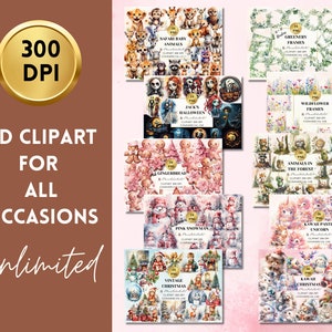 All-in-one Whole Watercolor Clipart Shop Access, Digital Clipart Bundle ...
