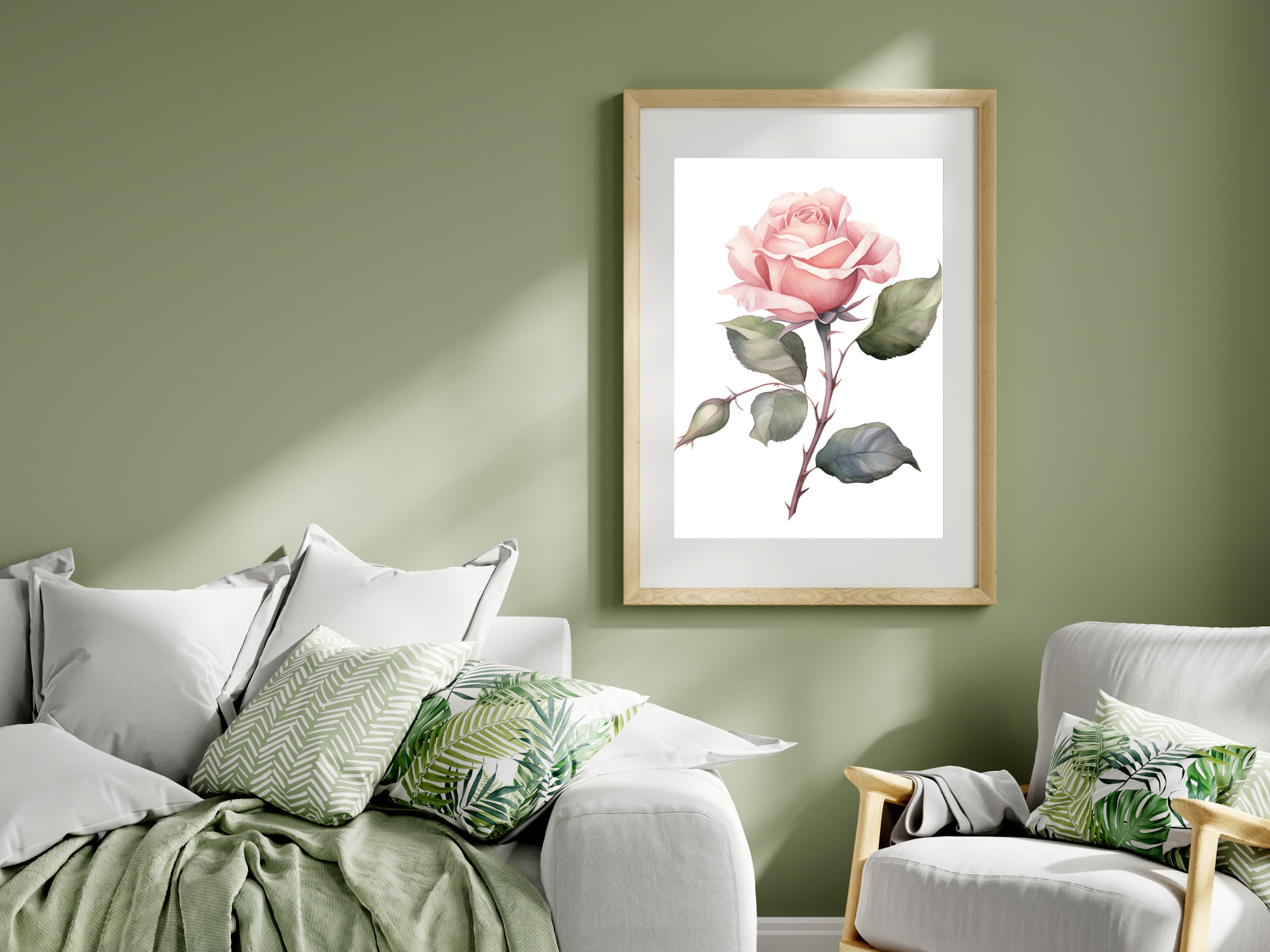 Blush Pink Roses Watercolor Clipart, Digital Clipart Bundle, Wedding ...