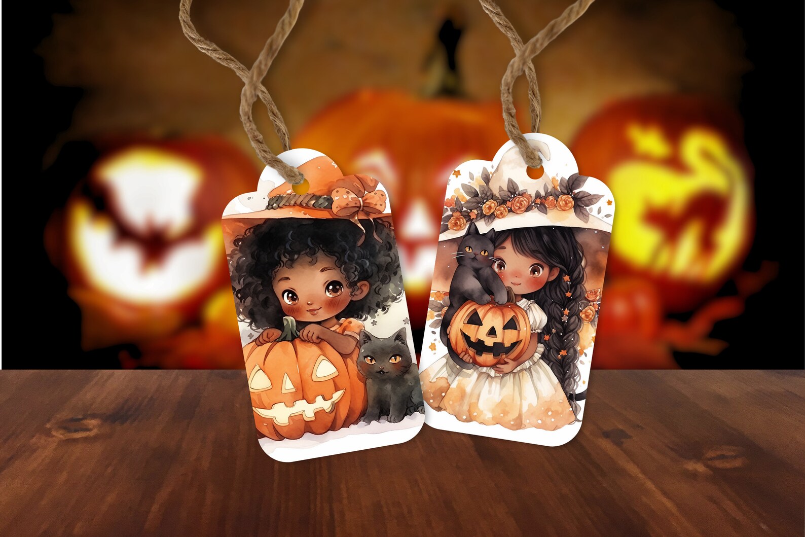 Chibi Witch Watercolor Clipart, Digital Clipart Bundle, Clipart Bundle ...