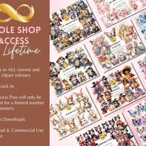 All-in-one Whole Watercolor Clipart Shop Access, Digital Clipart Bundle ...